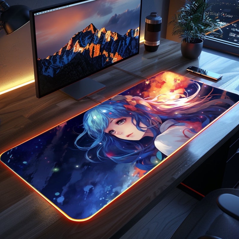 Anime Girl Mousepad Rgb - Etsy