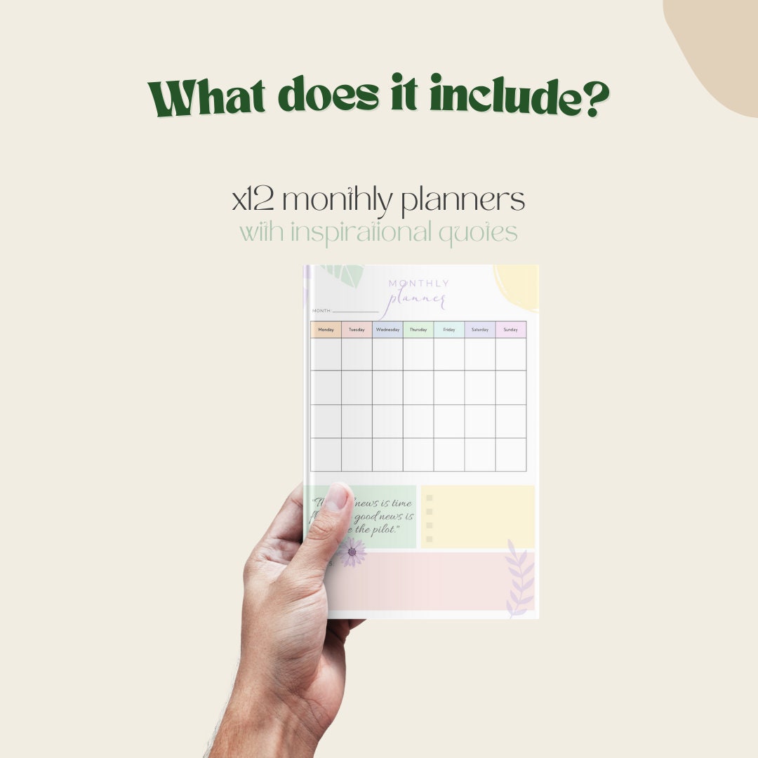 Digital Planner 2022 2023 Personal Agenda, iPad Planner, Monthly ...