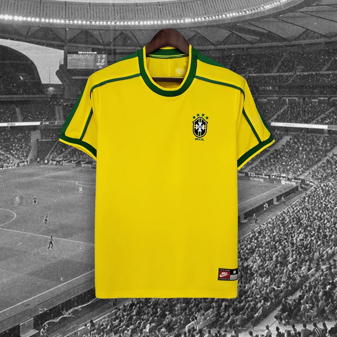 1998 Replica Vintage Retro Brazil Home Football/soccer Jersey ...