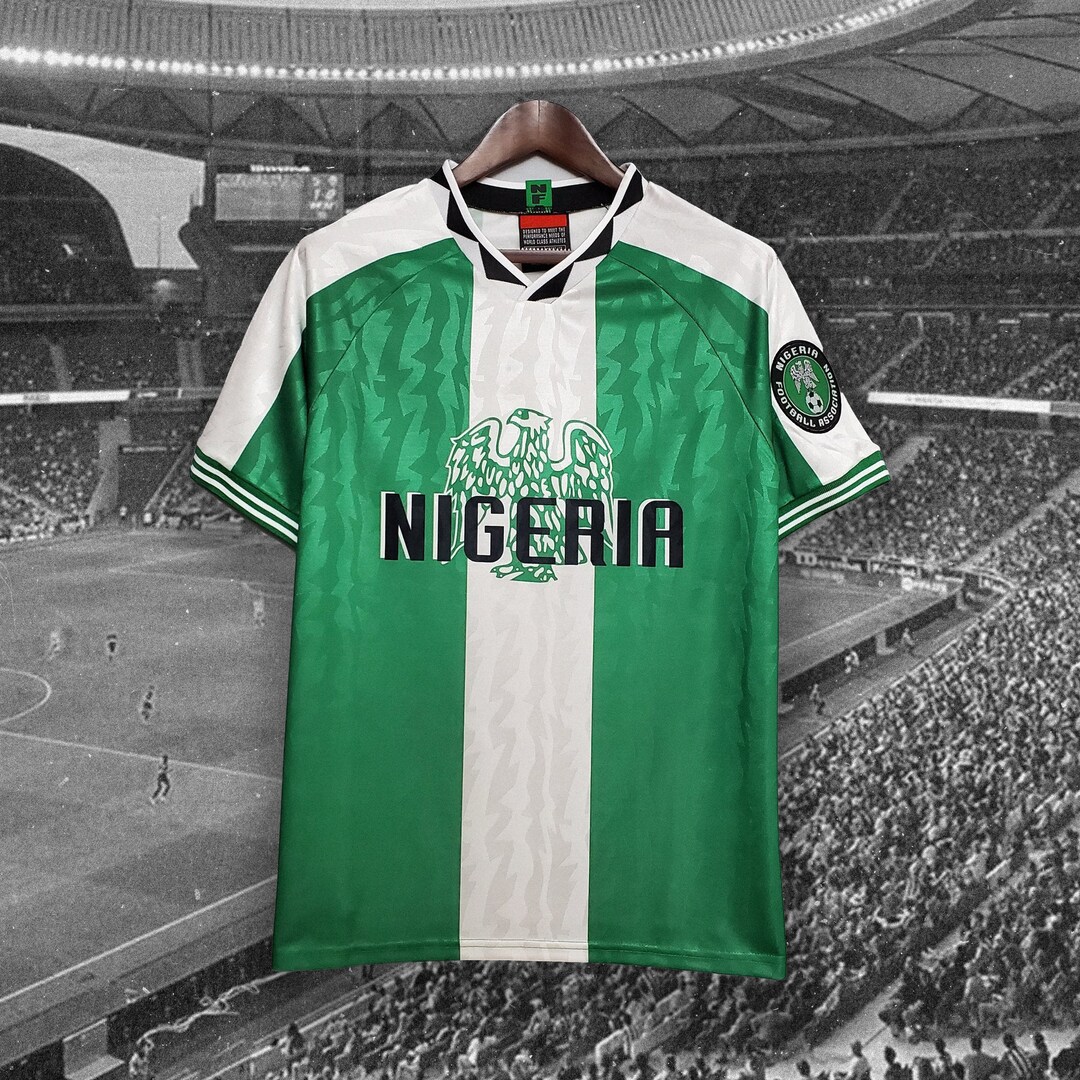 1996 Vintage Retro Style Nigeria Home/away Football/soccer Jersey ...
