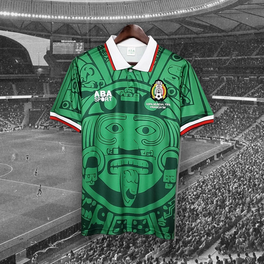1998 Replica Vintage Retro Mexico Home Football/soccer Jersey ...