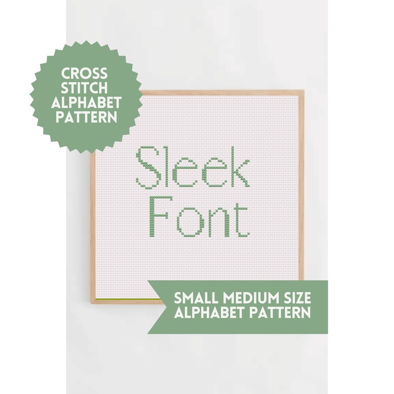 Sleek Font: Alphabet Cross Stitch Pattern Small-medium Size Font Cross ...