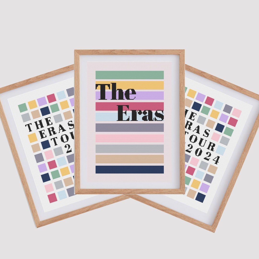 The Eras Tour Cross Stitch Patterns | X3 Cross Stitch Charts With the ...