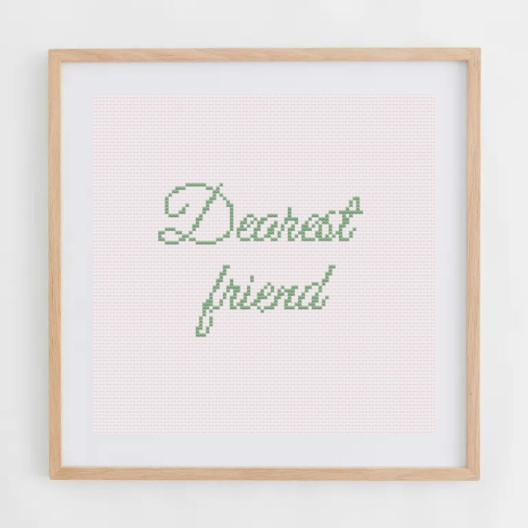 Dearest Friend: Cross Stitch Alphabet Pattern Small Size | Cross Stitch ...