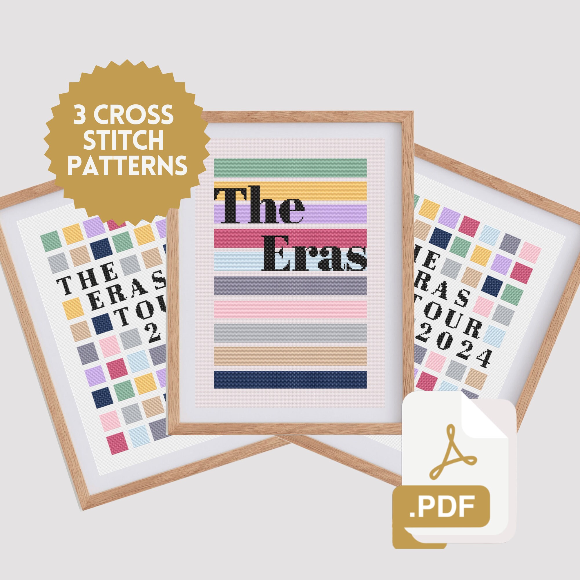 The Eras Tour Cross Stitch Patterns X3 Cross Stitch Charts With the ...