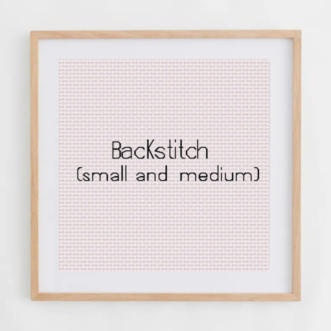 Backstitch Alphabet Cross Stitch Pattern Small and Medium Size | Linear ...