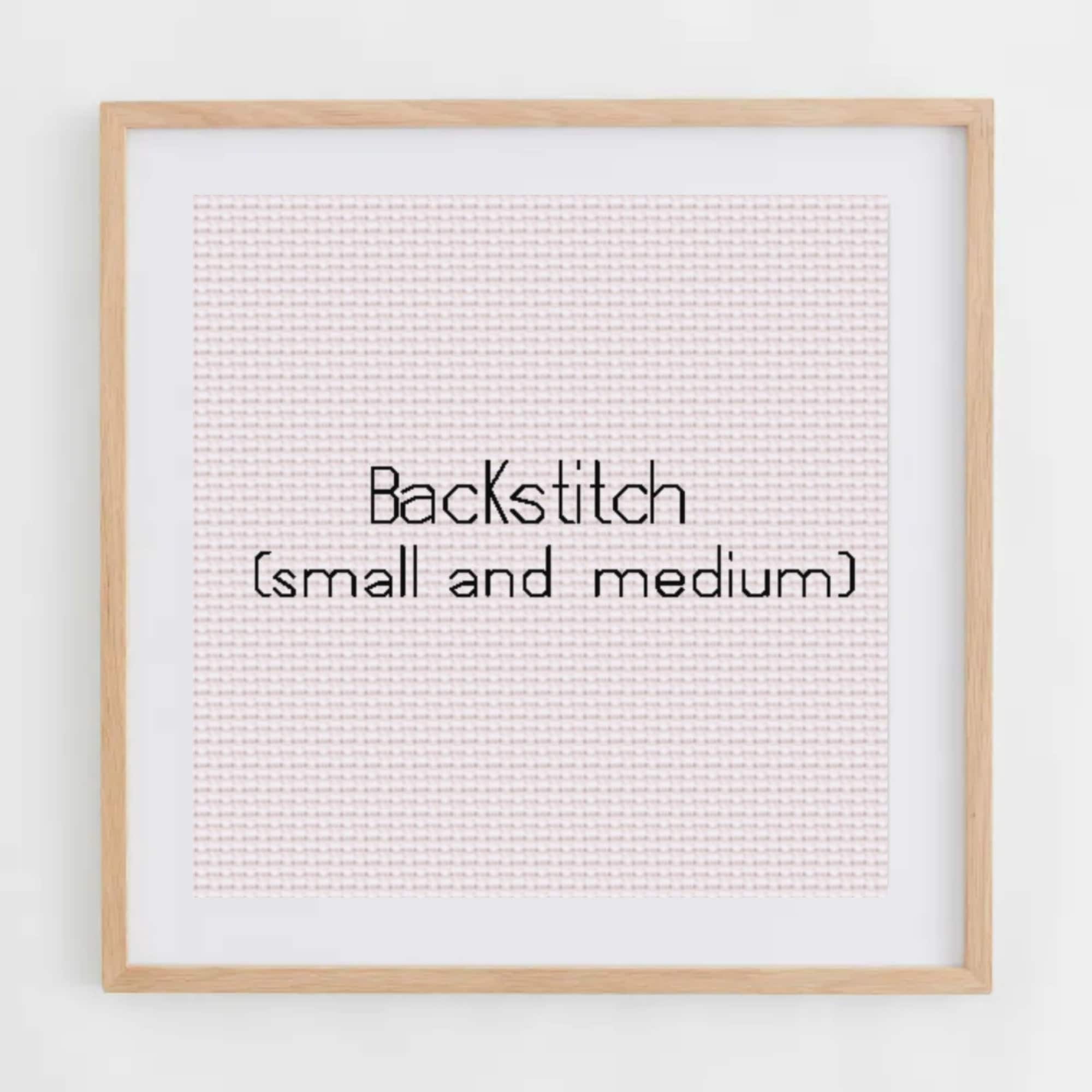 Backstitch Alphabet Cross Stitch Pattern Small and Medium Size Linear ...