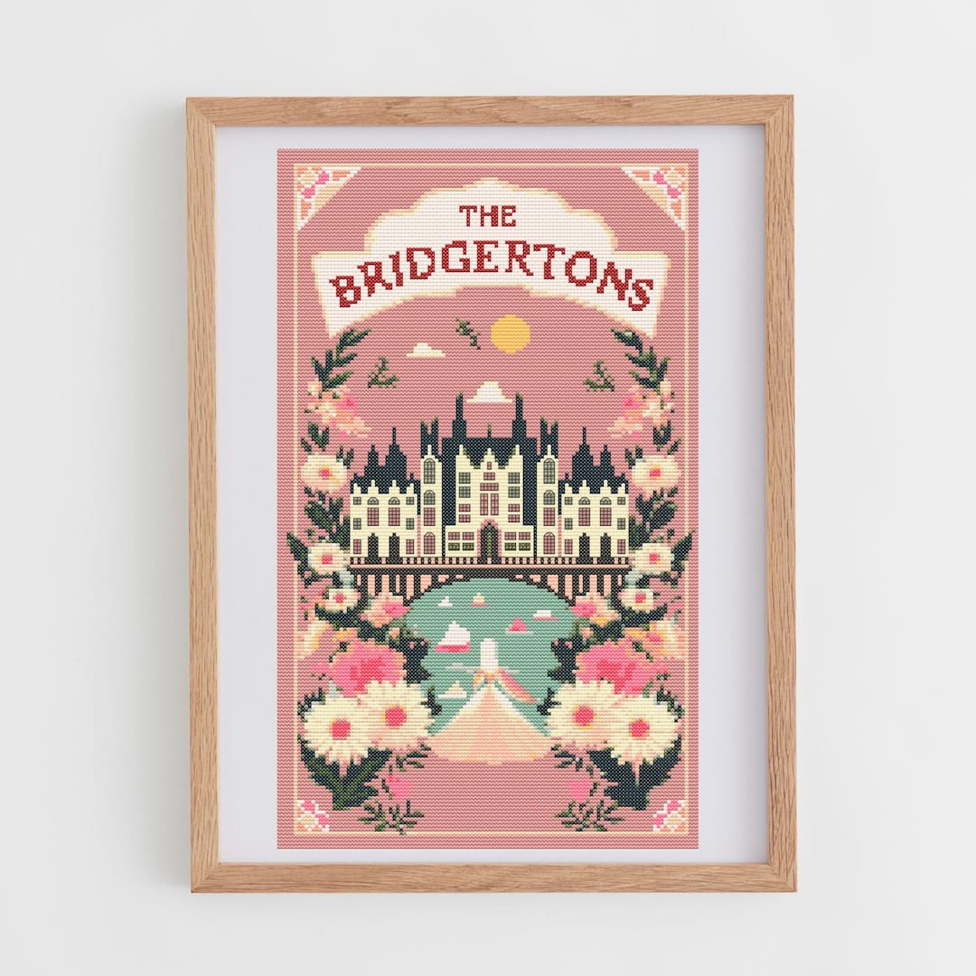 The Bridgertons Book Cover Cross Stitch Pattern | Modern Literature ...