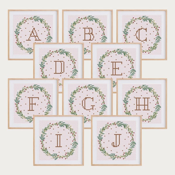 Cross Stitch Initial - Etsy