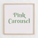 Pink Carousel Font: Alphabet Cross Stitch Pattern for Custom Projects ...