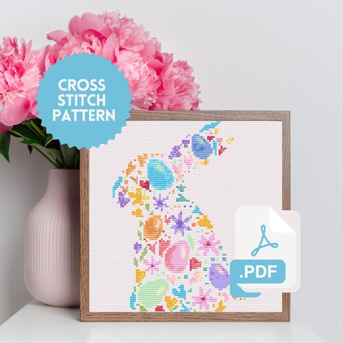 PDF Spring Bunny Cross Stitch Pattern PDF - Etsy