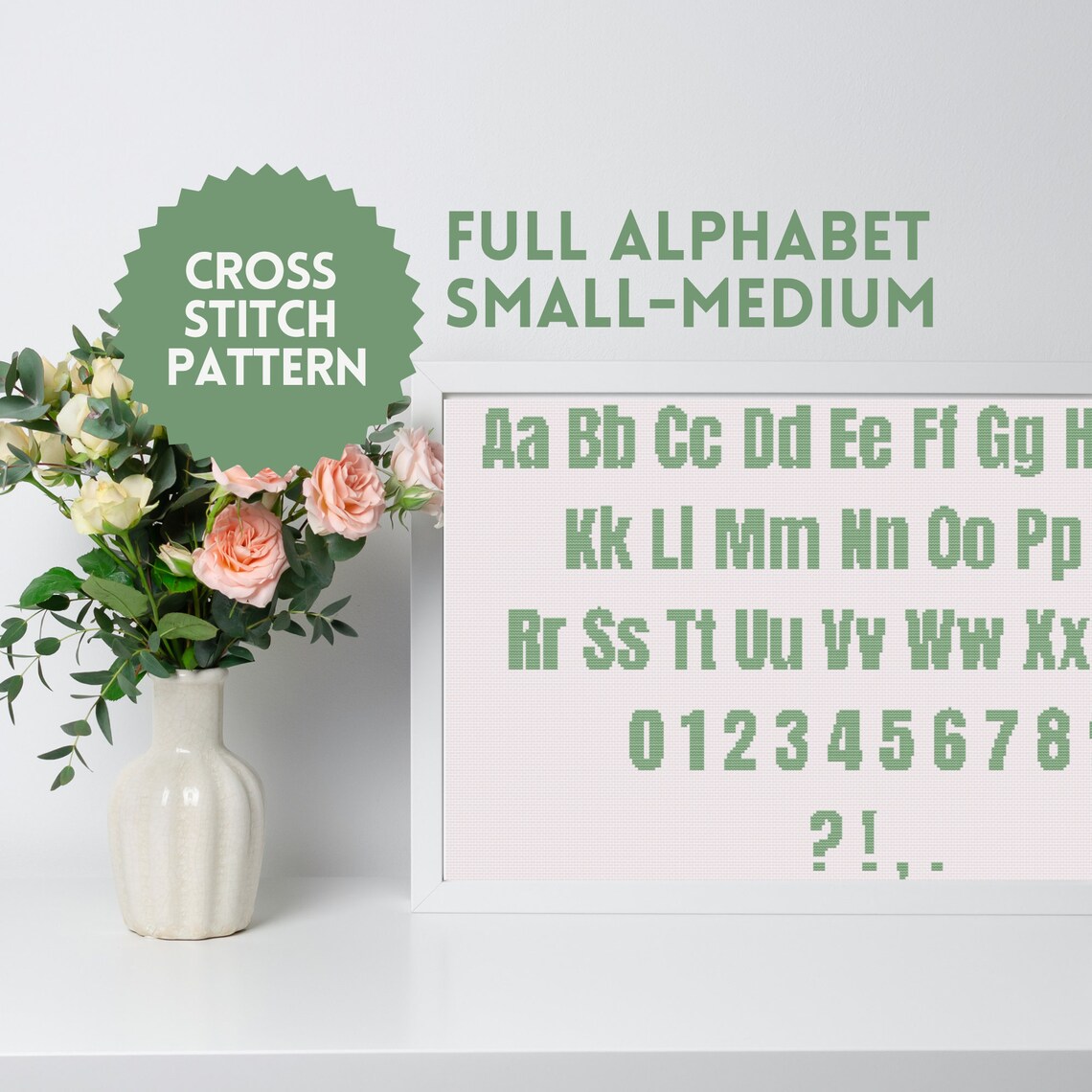 Impression Maker: Cross Stitch Alphabet Pattern Small-medium Size Bold ...
