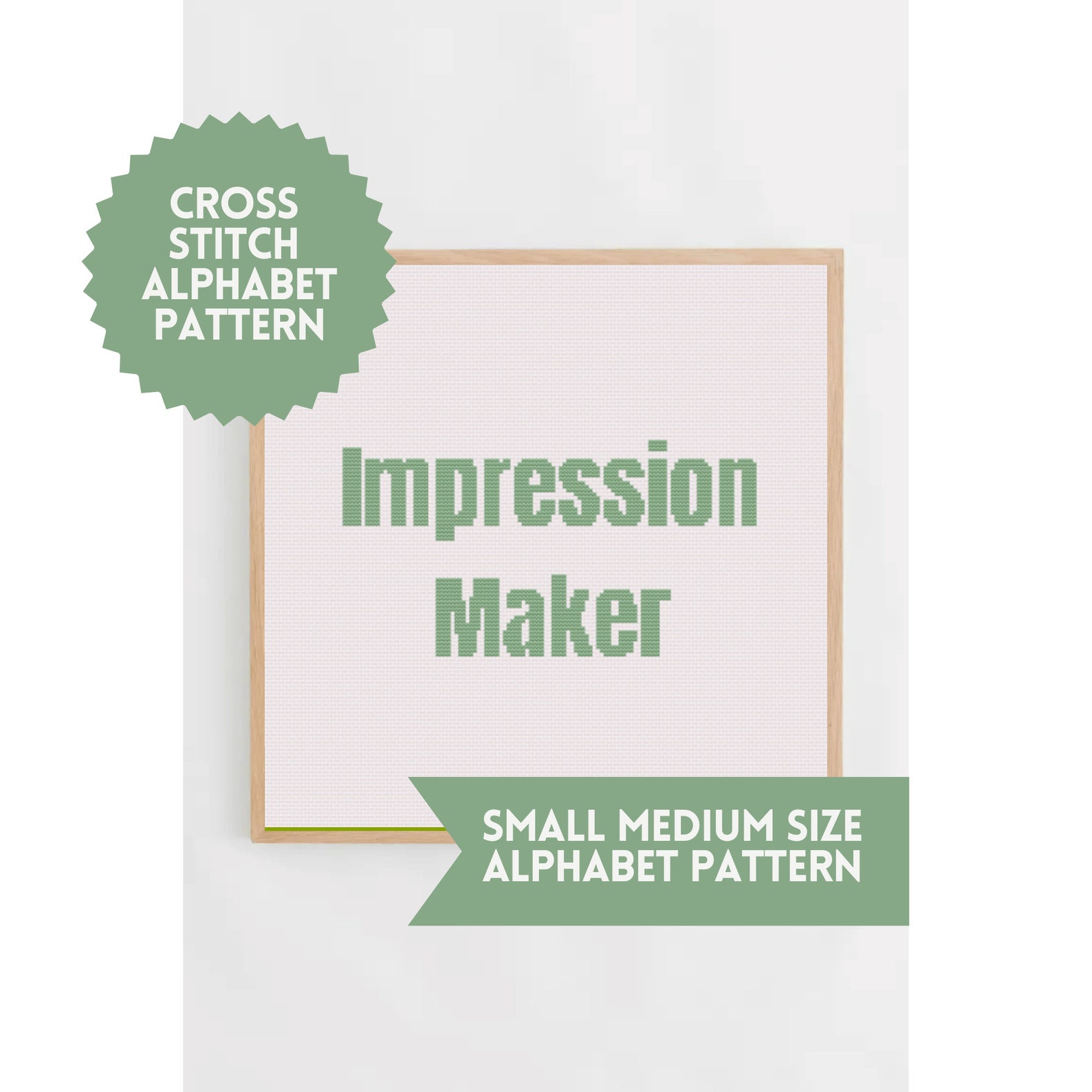 Impression Maker: Cross Stitch Alphabet Pattern Small-medium Size Bold ...