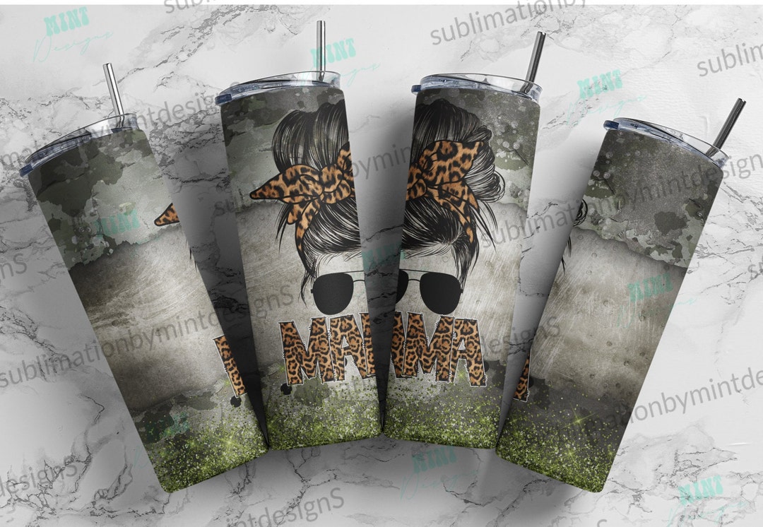 Army MOM Leather Tumbler Wrap ARMY Digital File 20z Skinny - Etsy