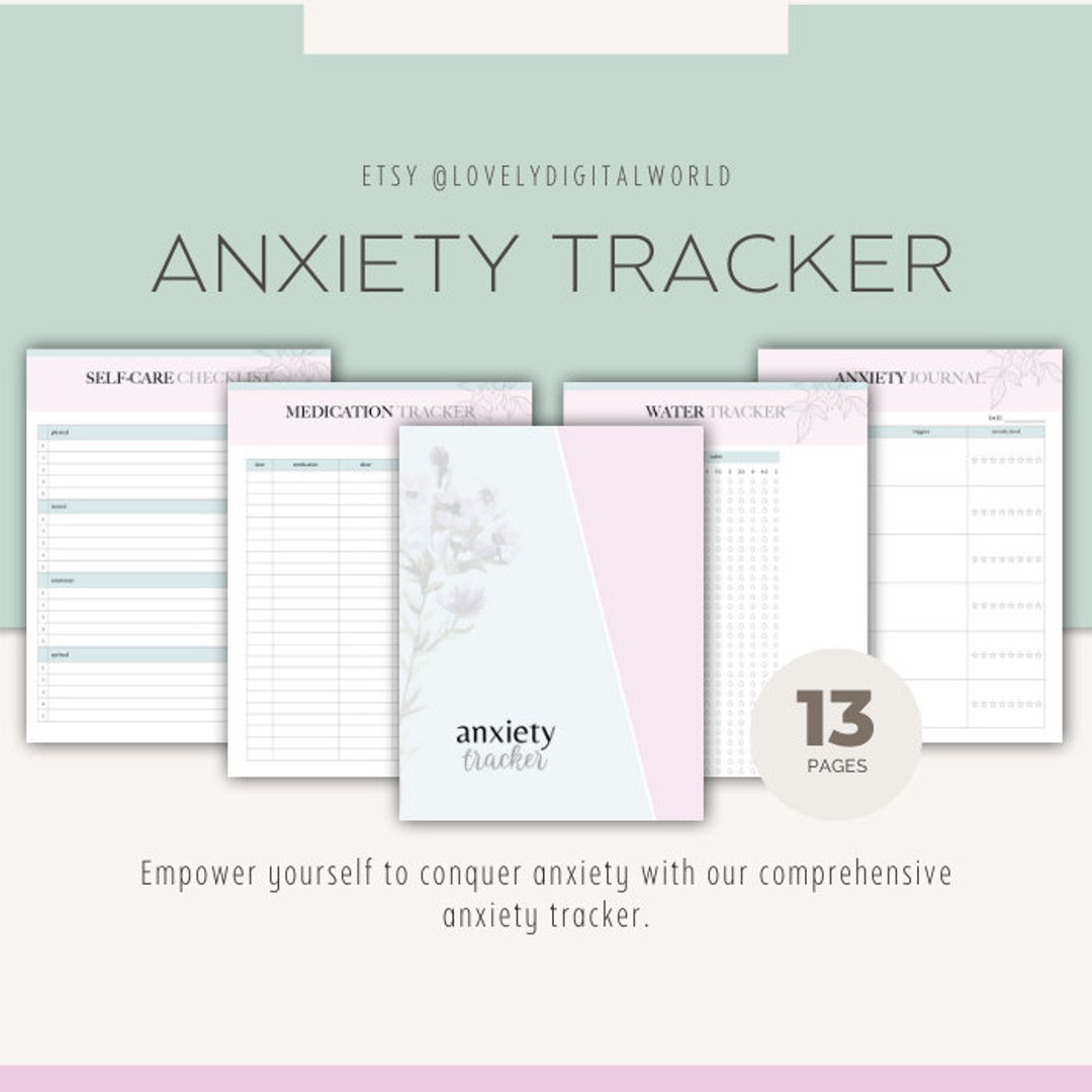 Digital Anxiety Tracker | Anti Anxiety Journal With Health Planner ...