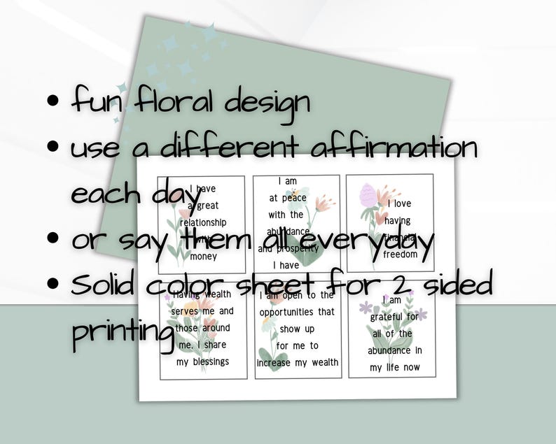 Law of Attraction Printable Affirmation Cards I Manifestation ...