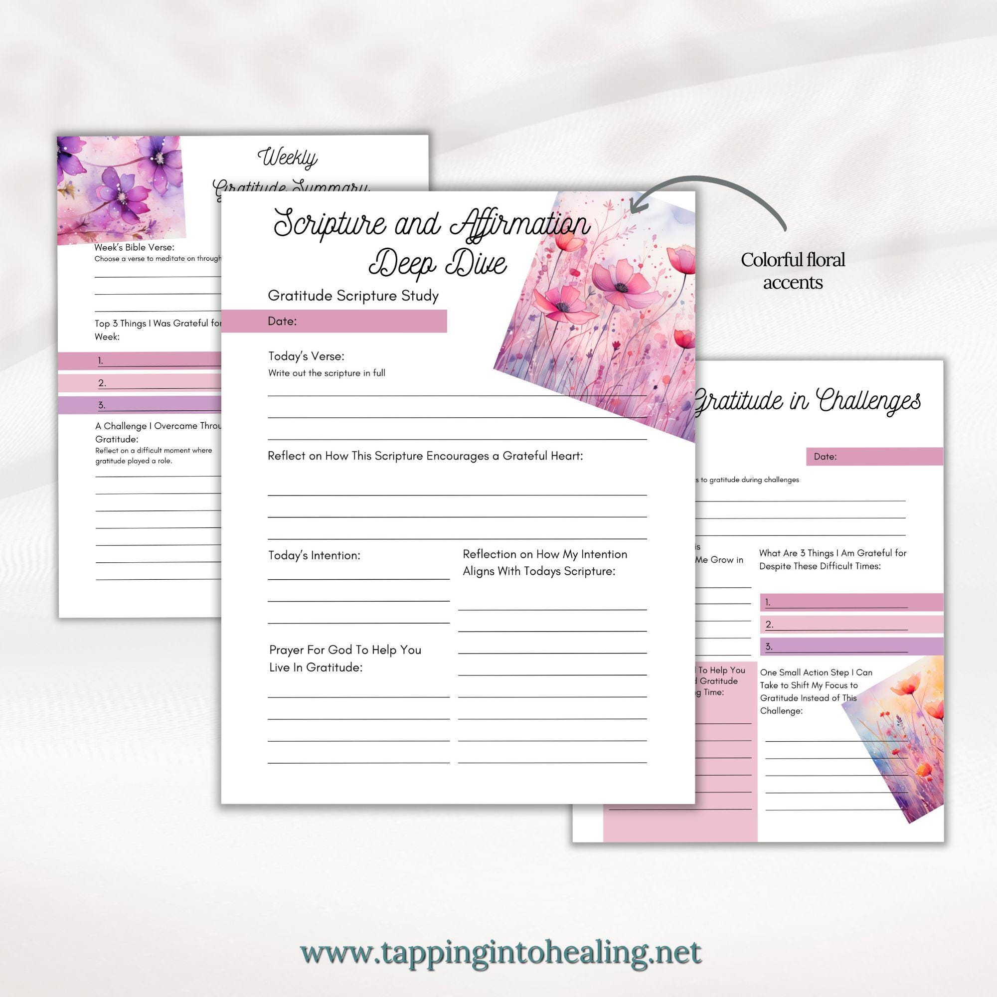 Bible Verse Gratitude Journal I Spiritual Gratitude Journal I Printable ...