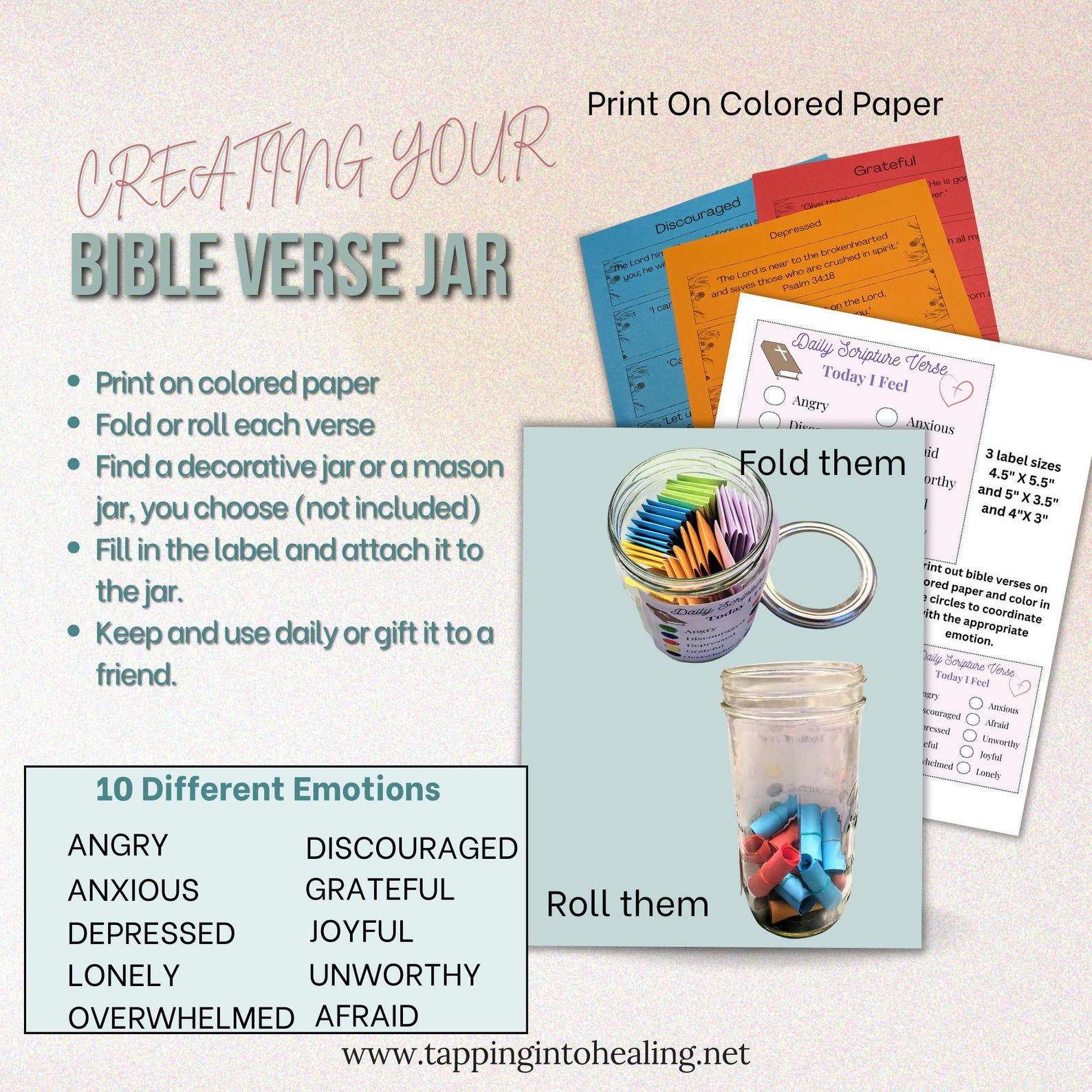 DIY Bible Verse Jar, DIY Scripture Jar, Printable Bible Verses for ...