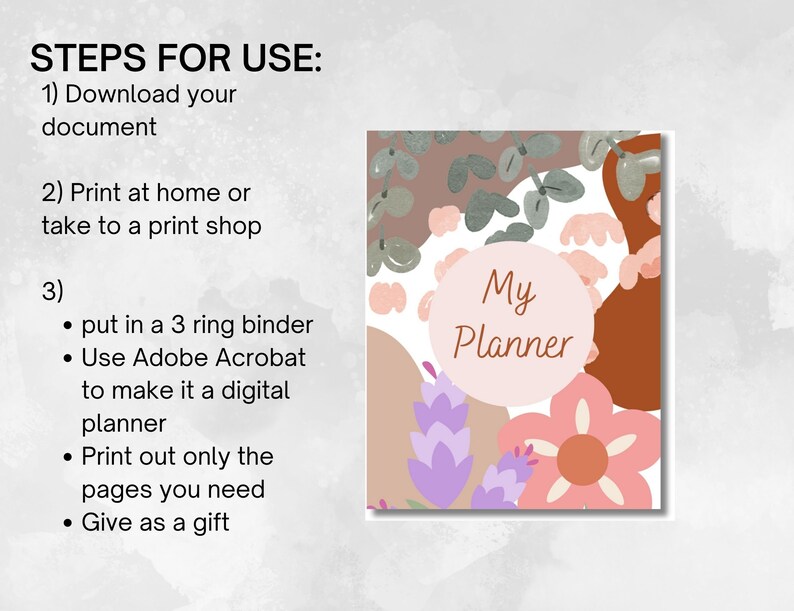 2023-2024 Printable Planner Boho Design I Daily to Do Lists I Habit ...