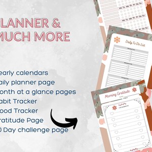 2023-2024 Printable Planner Boho Design I Daily to Do Lists I Habit ...