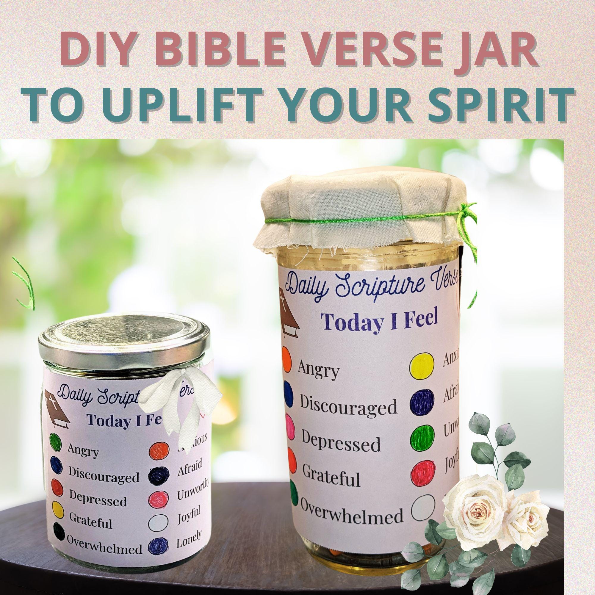 DIY Bible Verse Jar, DIY Scripture Jar, Printable Bible Verses for ...
