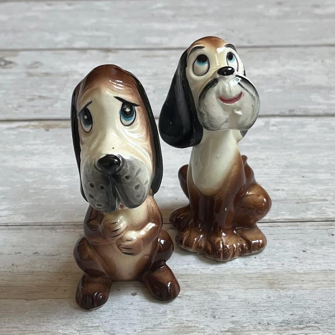 Vintage 1950s Ceramic Pair Hound Dogs - Etsy