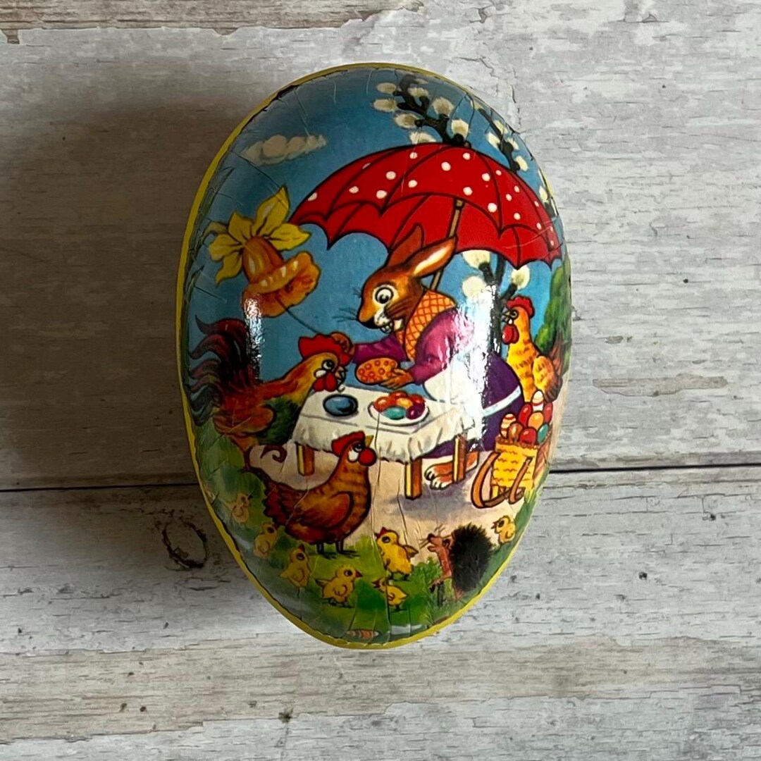 Papier Mache Egg German Paper Easter Egg Easter Bunnies Easter Chicks ...