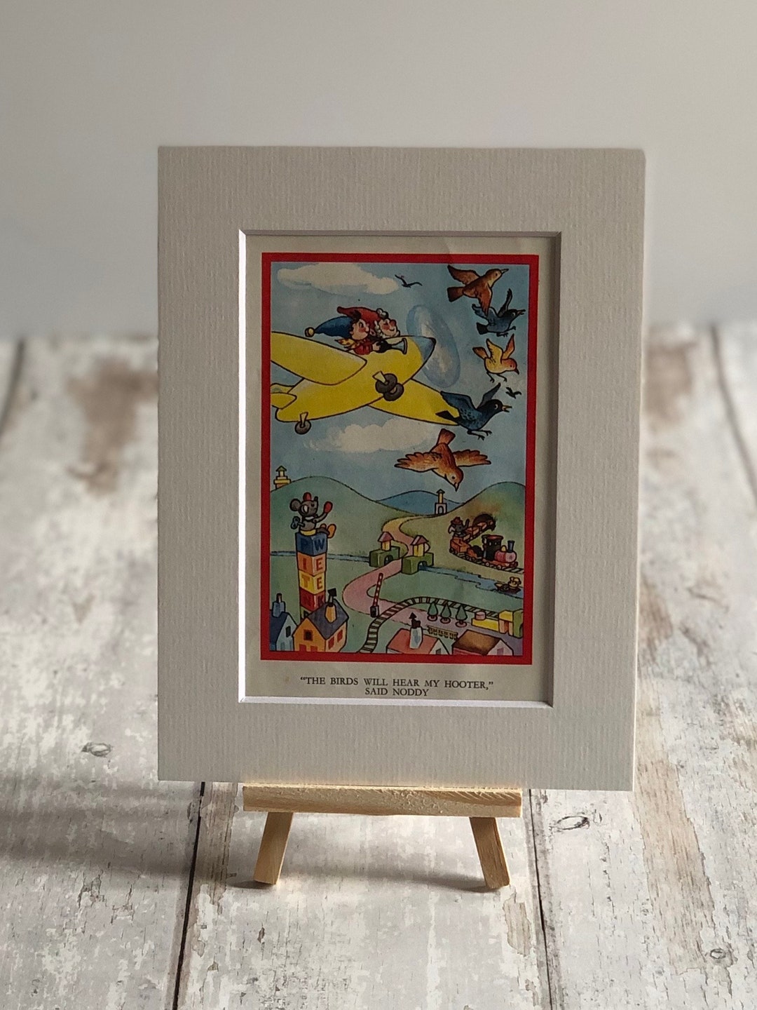 Vintage Noddy Mounted 1963 Print From noddy and the Aeroplane by Enid ...