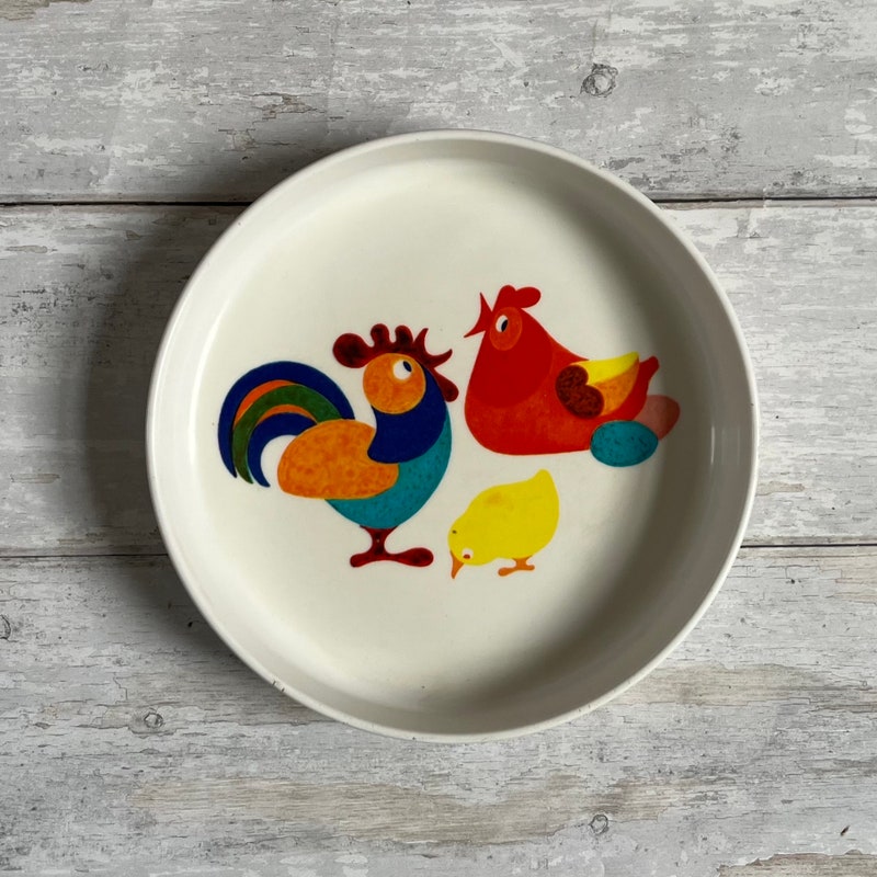 Vintage Plate Chicken - Etsy UK
