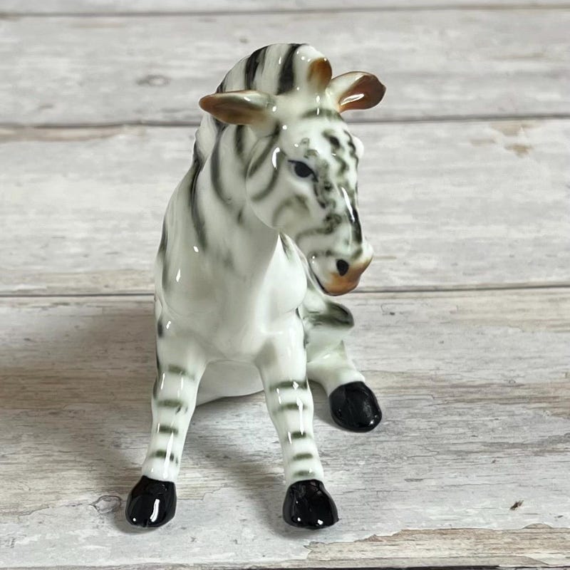 Ceramic Zebra Figurine - Etsy