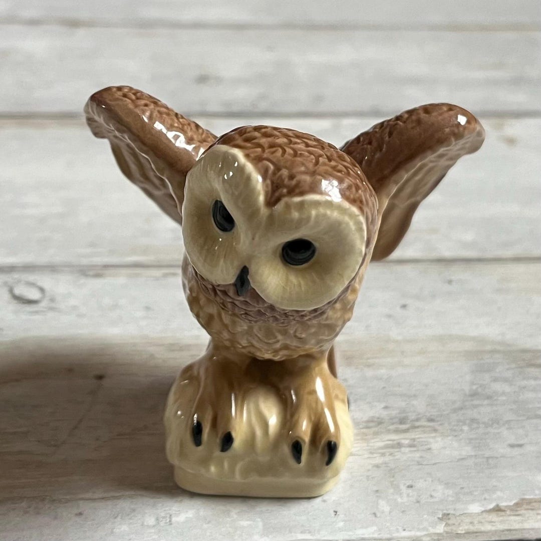 Vintage the Charm of Creamware Heredities England Ceramic Owl Figurine ...