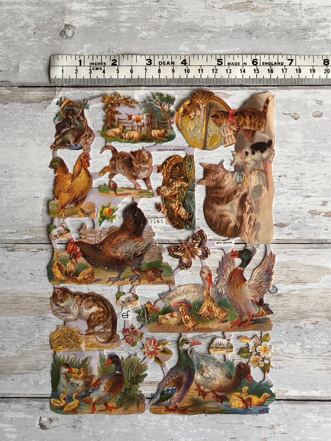 Vintage Scrap Paper Sheets Ephemera MLP 7165 Ducks Chickens - Etsy UK