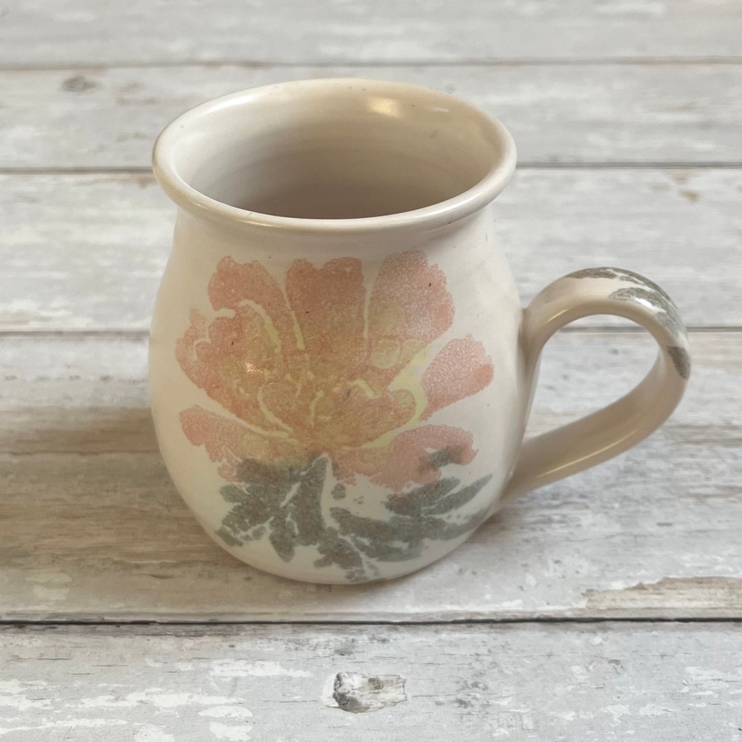 Conwy Pottery Carol Wynne Morris Mug Cup Pink Flower - Etsy