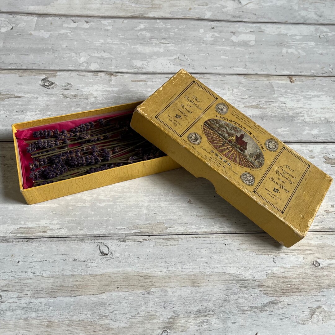 Vintage Perks Lavender Bloom Toilet Soap Box, Hitchin Lavender ...