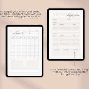 Minimalist Planner, Digital Planner Bundle, Undated Planner, Monthly ...