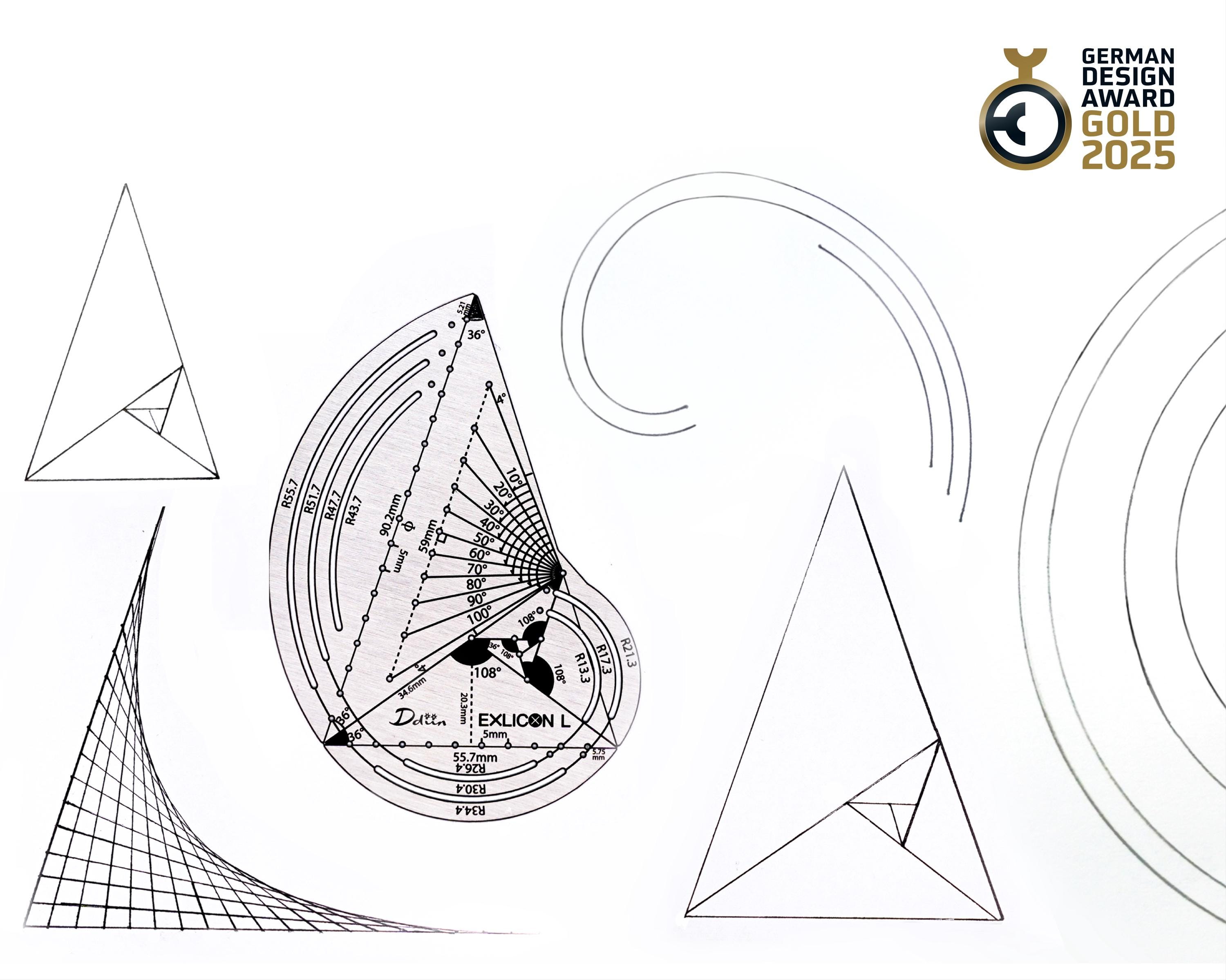 Exlicon L- Precision Golden Ratio Tools for Art and Geometry Suit in ...