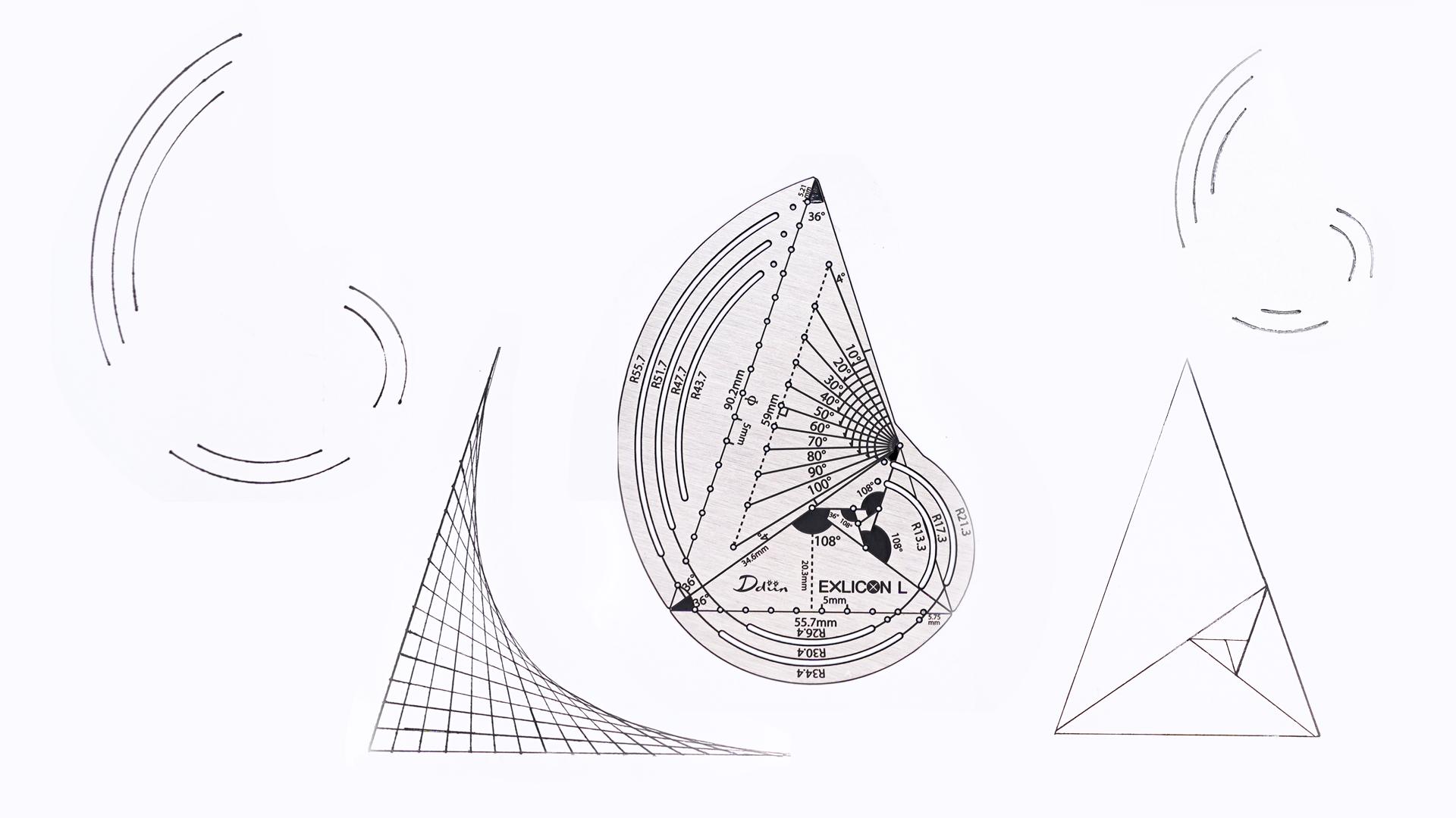Exlicon L- Precision Golden Ratio Tools for Art and Geometry Suit in ...