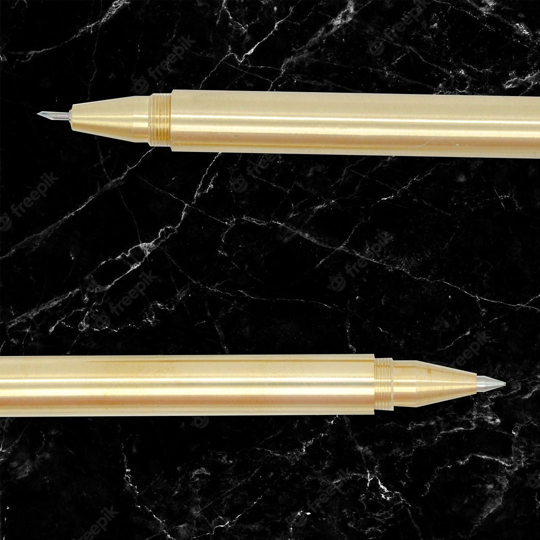 Solid Brass Pen Drawing Pen for Writing Edc Hobby Knife Brass Pen Ink ...