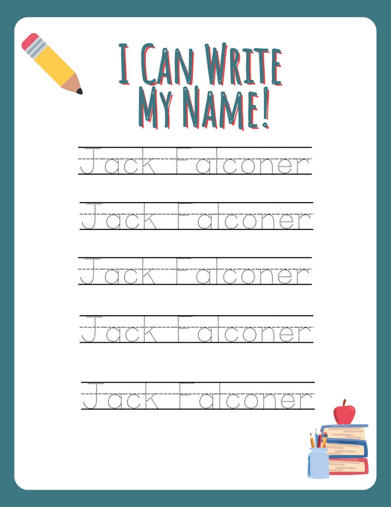I Can Write My Name Editable Worksheet - Etsy