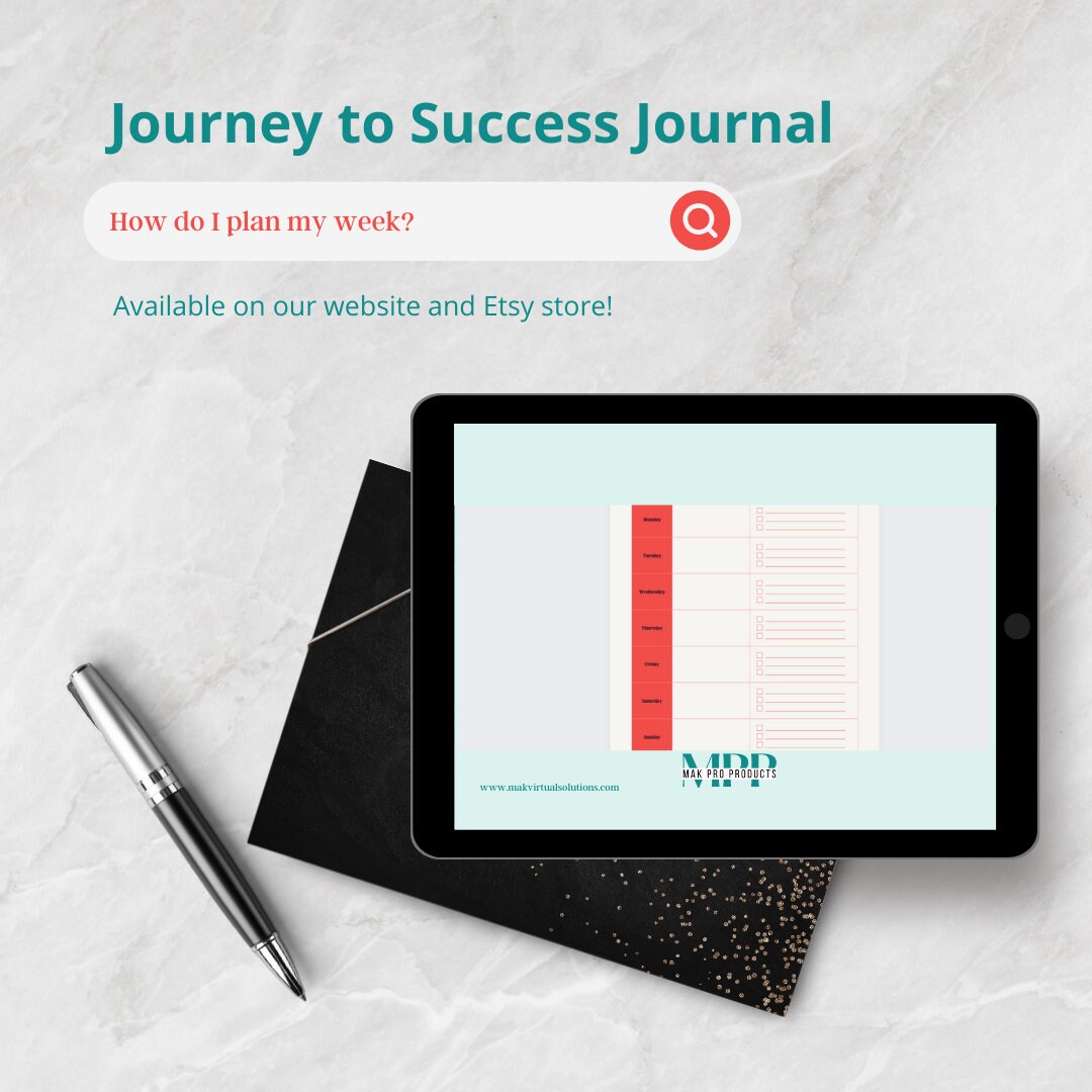 Digital Success Journal, Success Planner, Undated Journal, Daily ...