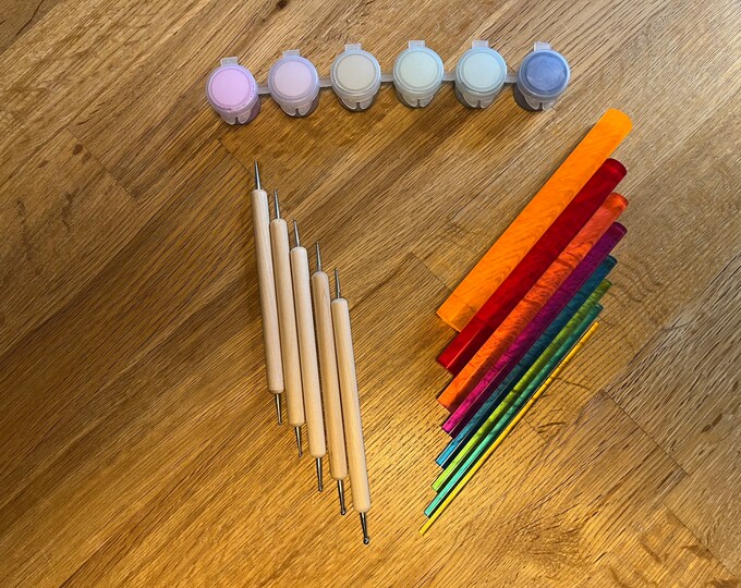 Dot Painting Starter Set 14 Pieces Dotting Tools and Acrylic Paints for ...