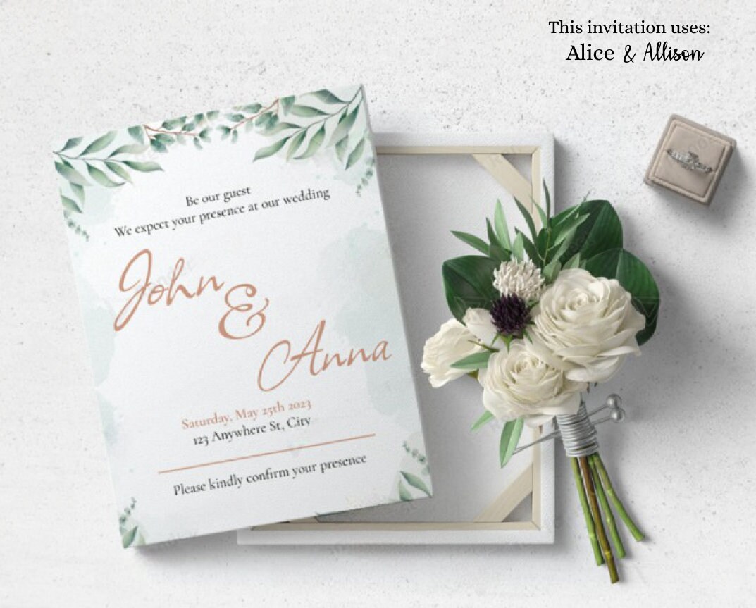 The Wedding Font Bundle - Calligraphy Font - Handwriting Font ...