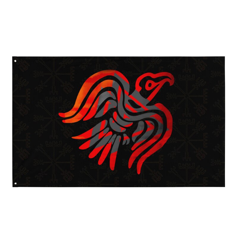 Valknut Raven Flag - Etsy