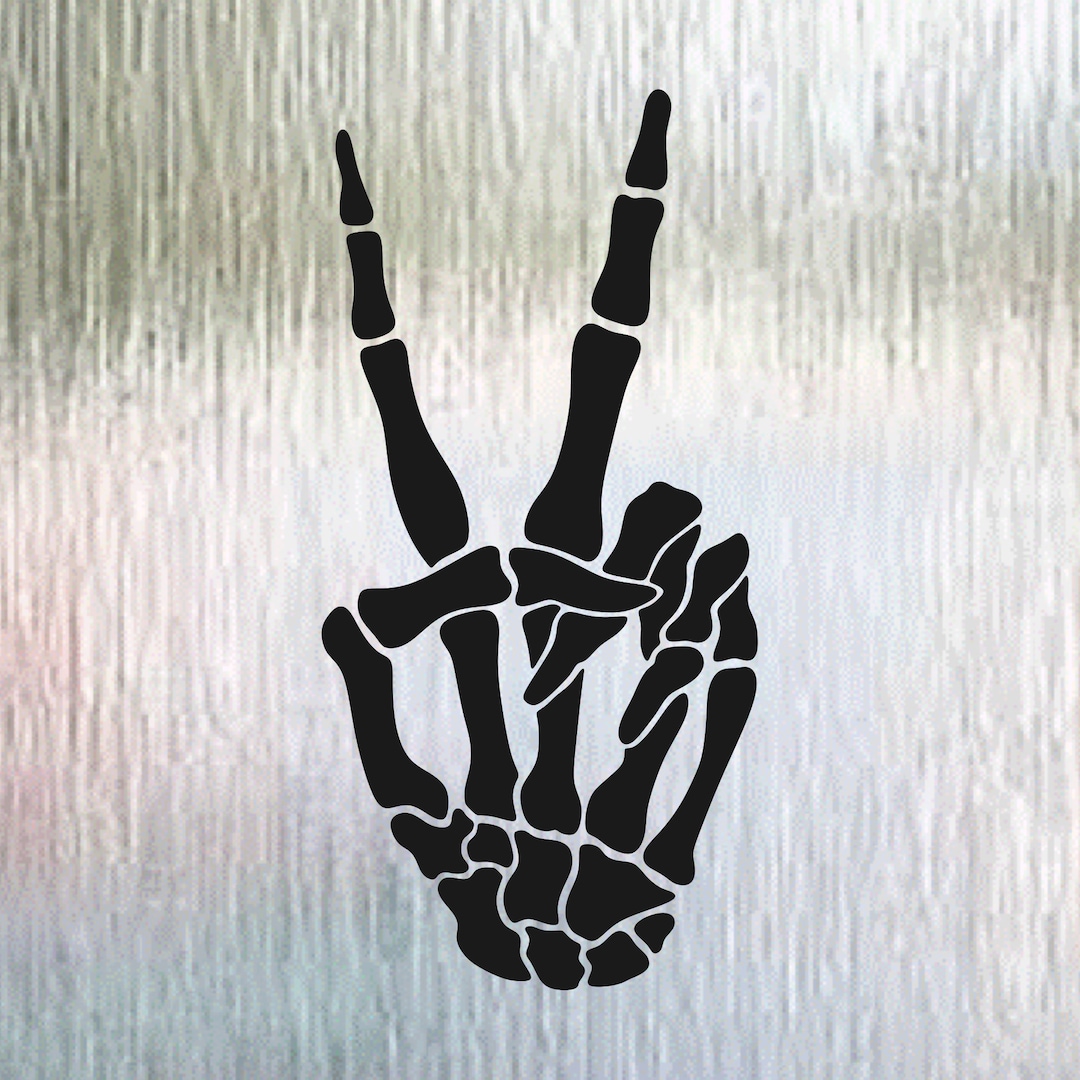 Skeleton Hand Decal - Etsy