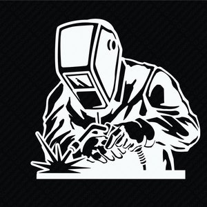 Vinyl Decal - Welder With Spark - Etsy