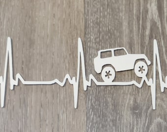 Jeep Decal Heartbeat - Etsy