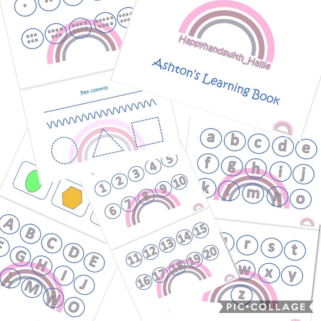 BLUE Learning Books for Toddlers - Etsy