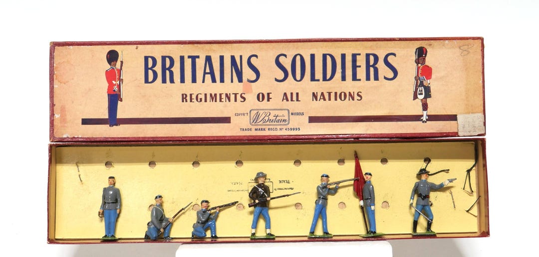 Wbritain Set 2060 Confederate Infantry With Officer Standard Bugler - Etsy