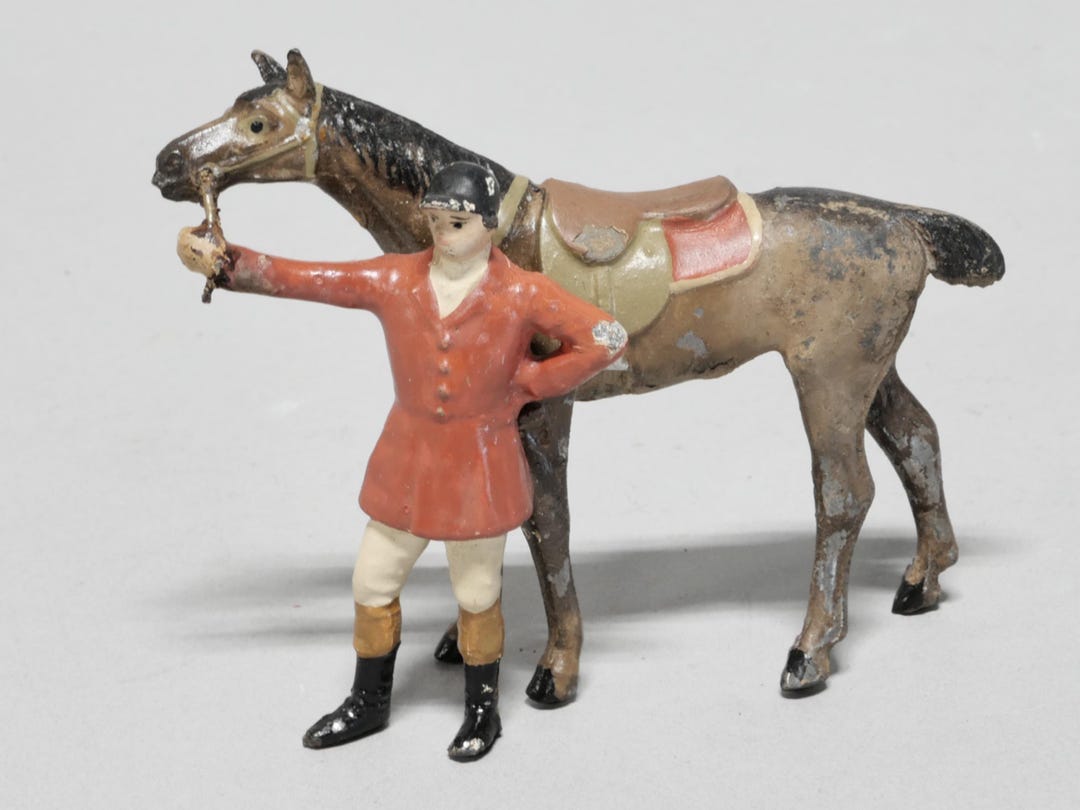 Heyde Germany Polo Jockey With Horse Vintage Lead Figure - Etsy