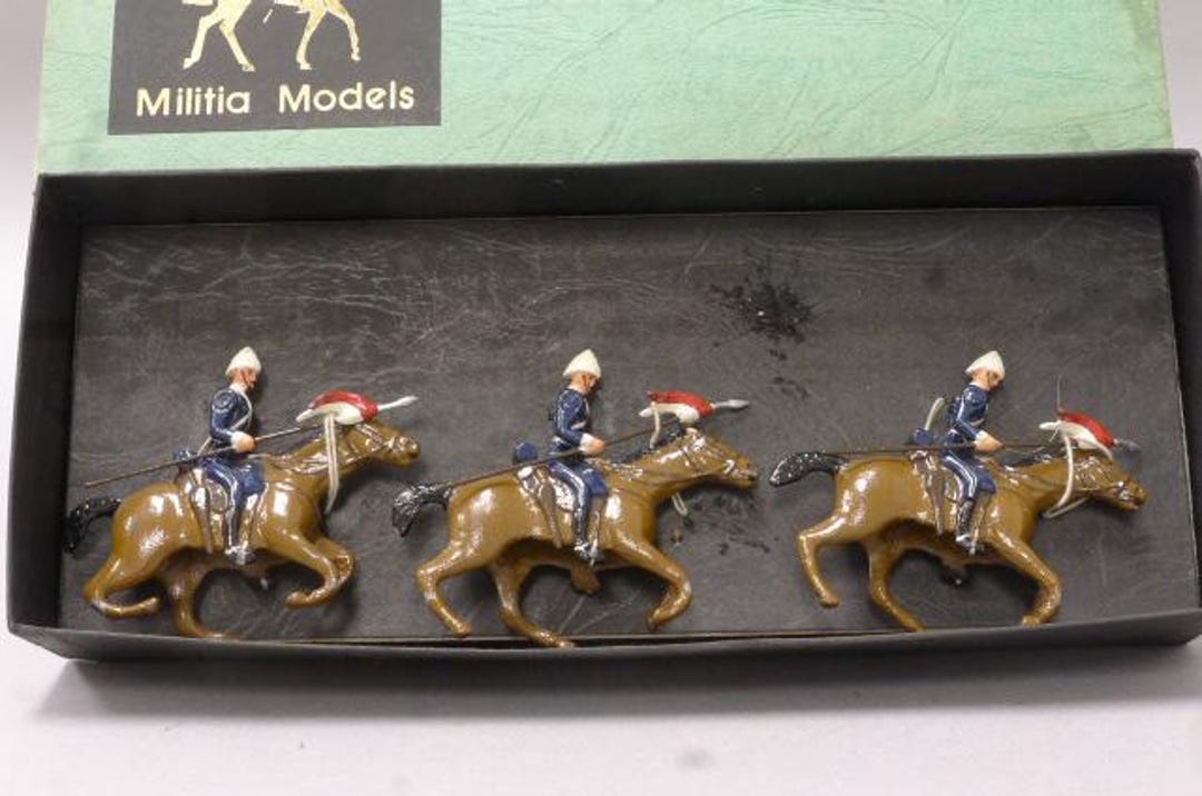 Militia Models 17th Lancers Mounted Troopers Charging Vintage ...